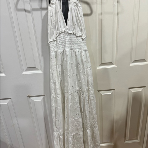 Dresses | White Eyelet Maxi Dress By Asos | Poshmark